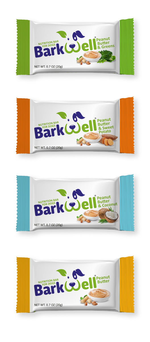 16 Peanut Butter Dog Nutrition Bar Treat Packs – Barkwell Pet