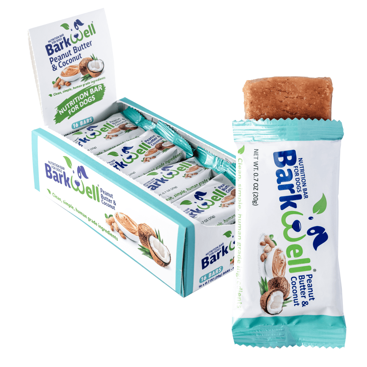 Organic Dog Food - Nutrition Bar Peanut Butter & Coconut - 16 Pack ...