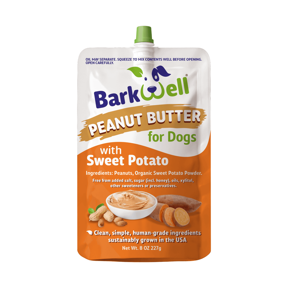 Peanut Butter & Sweet Potato Squeeze Dog Treat – Barkwell Pet
